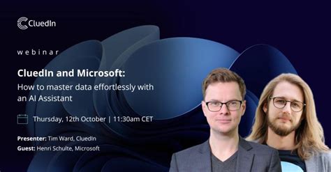 Join Cluedin And Henri Schulte For A Captivating Webinar In Partnership