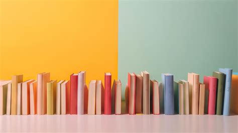 Premium Ai Image Minimal Scene With Books On Colorful Background