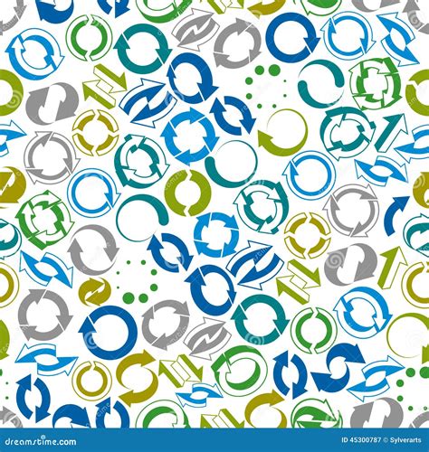 Reload Icons Seamless Background Loop Arrows Cartoon Vector 45300787