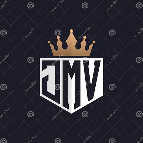 Luxury Jmv Logo With Crown Elegant Initials Jmv Letter Logo For