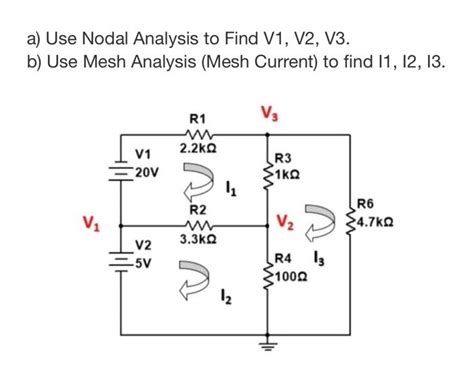 Solved A Use Nodal Analysis To Find V V V B Use Mesh Chegg