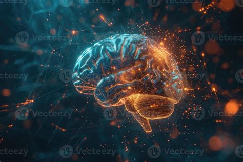 Glowing Neural Network Visualization Representing Artificial Intelligence And Cognitive