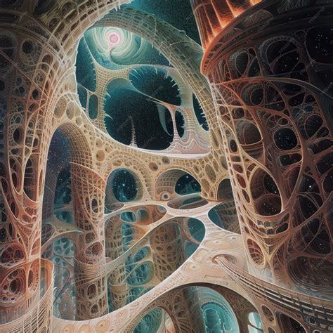 Symmetrical Geometric Lattice Pattern Parallel Perspective Projection Premium Ai Generated Image