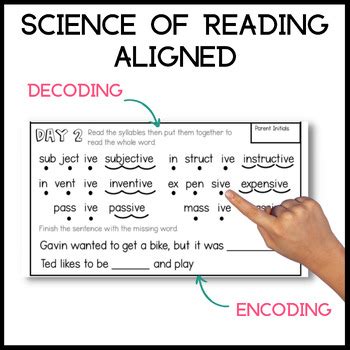 Ive Exception Words VCE Syllable Exception Decoding Practice Phonics Homework