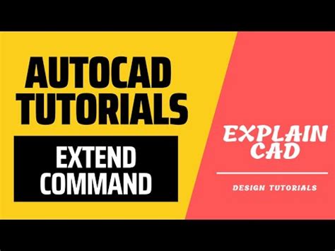 AUTOCAD TUTORIALS EXTEND COMMAND EXPLAIN CAD YouTube