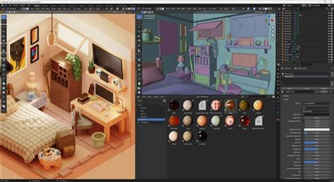 Behind The Scenes Isometric Bed Room BlenderNation