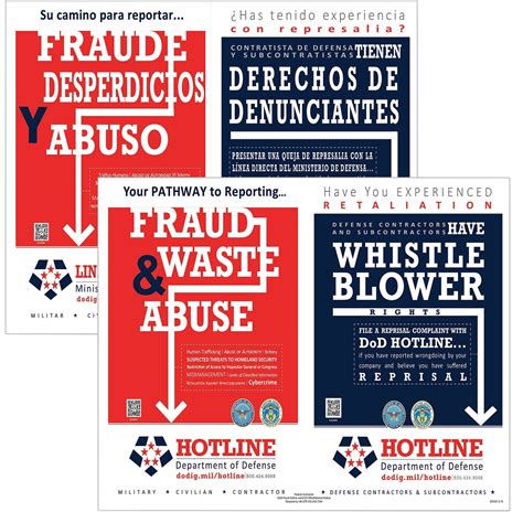 Complyright Dod Fraud And Whistleblower Hotline Poster Bilingual