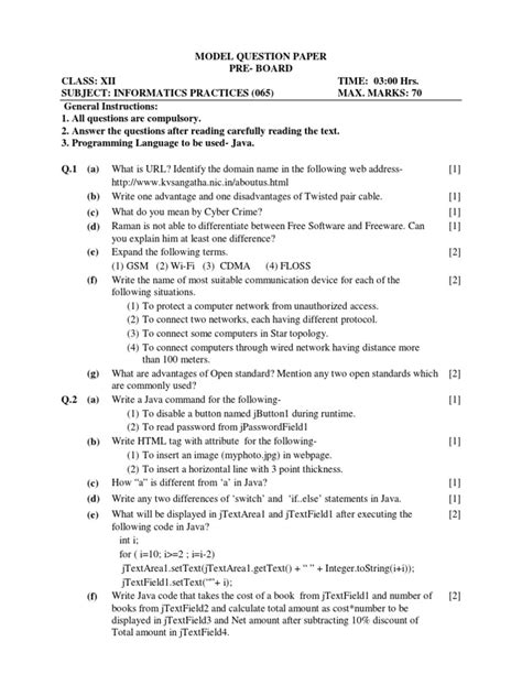 cbse xii ip model qp with solution pdf computing areas of