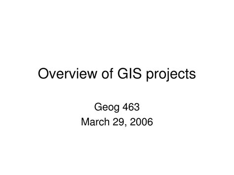 Ppt Overview Of Gis Projects Powerpoint Presentation Free Download Id990619