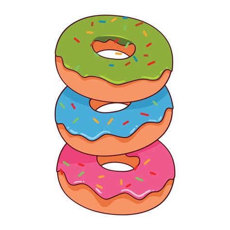 Colorful Donuts Stack Illustration 48941958 Vector Art At Vecteezy