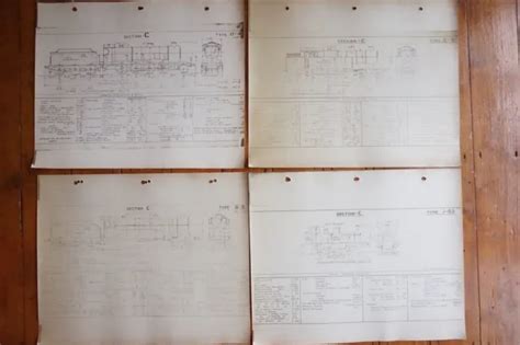 Locomotive Loco Railway Technical Drawing Diagrams X4 Section C Eur 18