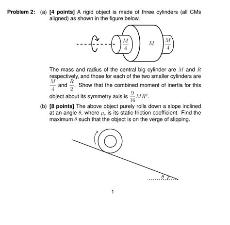 Solved Problem 2 A 4 ﻿points ﻿a Rigid Object Is Made Of
