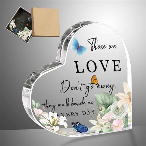 Origach Crystal Glass Heart Memorial Bereavement Ts Sympathy