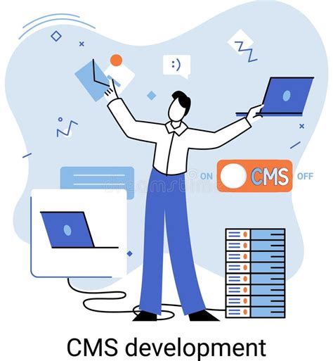 Concept Of Digital Content Management System Cms Development Software Metaphor Program