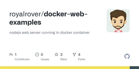 GitHub Royalrover Docker Web Examples Nodejs Web Server Running In Docker Container