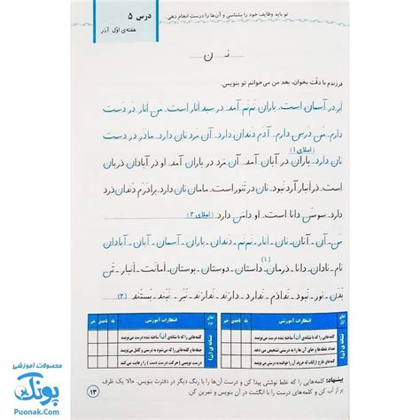 دیکته ی شب کلاس اول دبستان یار دبستانی من 52 بازی برای 52 هفته