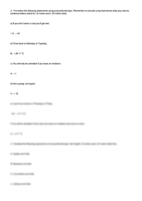 Solution Formal Logic Explained Studypool