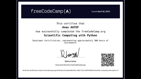 Anas Aatef On Linkedin Computing Python Certification Freecodecamp