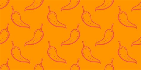 Chili Pattern Background Vintage Chili Background Pepper Pattern Background Chili Doodle