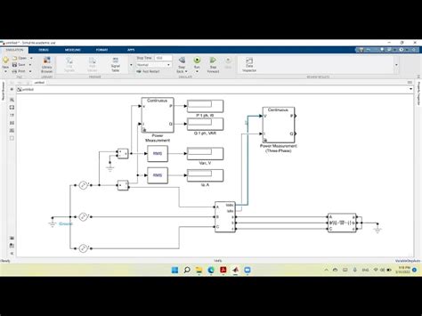 Building A Three Phase Rlc Electric Circuit Model In Matlab Simulink Galaxy Ai Galaxy Ai