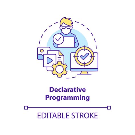 declarativo programación concepto icono codificación paradigma tipo