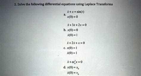 video solution solve the following differential equations using