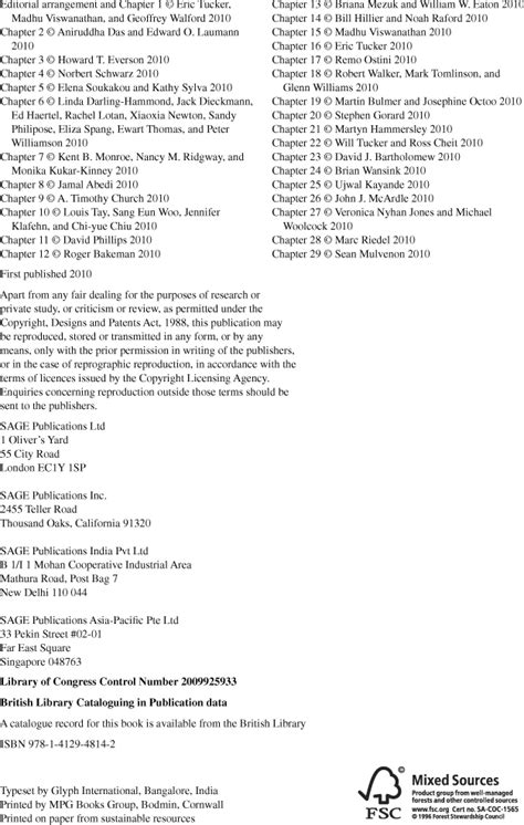 Sage Research Methods The Sage Handbook Of Measurement