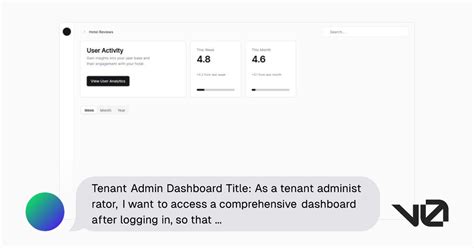 Tenant Admin Dashboard Title As A Tenant Administrator I Want To