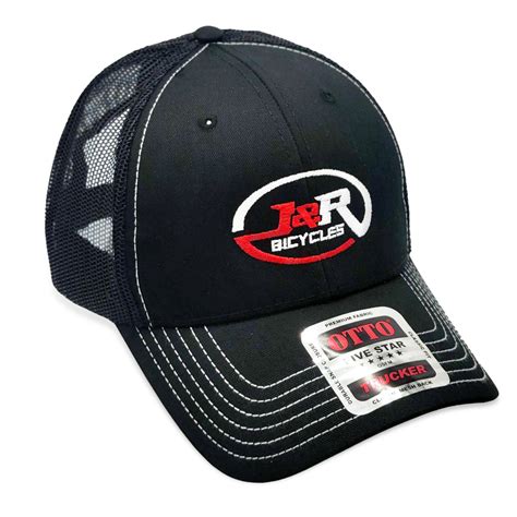 Jandr Bicycles Logo Otto Trucker Hat Black Black Jandr Bicycles Inc