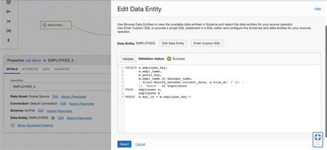 Sql Override Support In Oracle Cloud Infrastructure Oci Data Integration