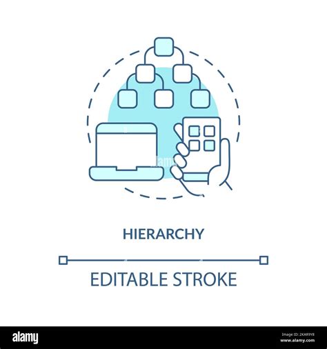 Hierarchy Turquoise Concept Icon Stock Vector Image And Art Alamy