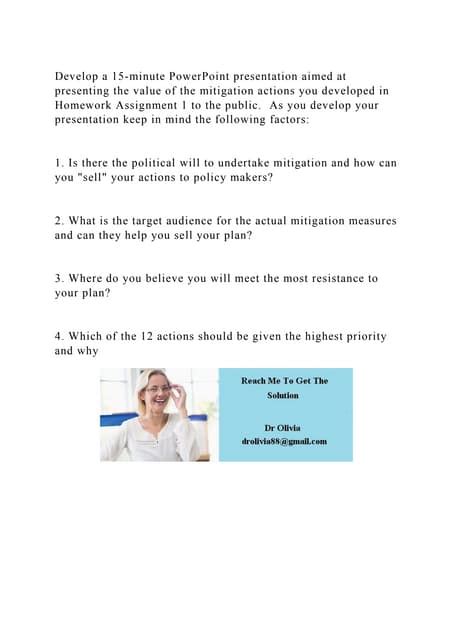 Develop A 15 Minute Powerpoint Presentation Aimed At Presenting The Pdf