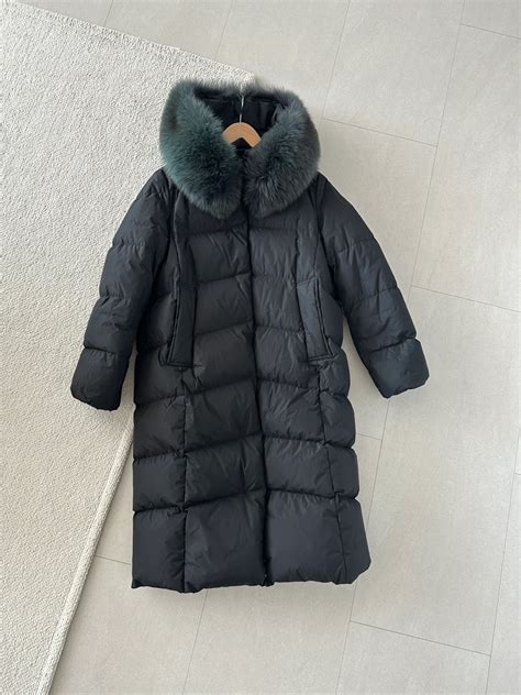 지컷 여성 블랙 폭스 롱패딩 당근 중고거래