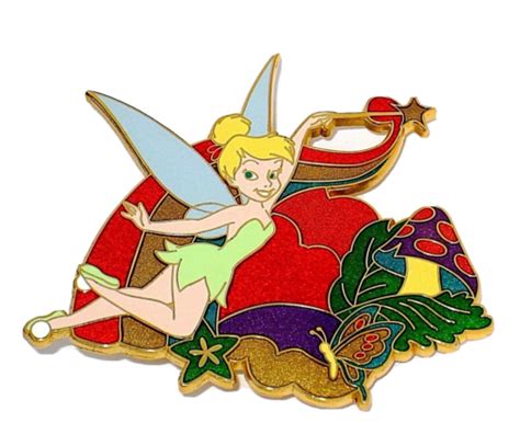 Rare New Le 125 Disney Pin Tink Tinker Bell Rainbow Cloud Mushroom