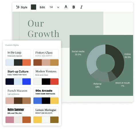 เครื่องมือสร้างแผนภูมิโดนัทออนไลน์ฟรี แบบกำหนดเองได้ใน Canva