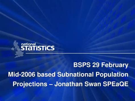Ppt Bsps 29 February Mid 2006 Based Subnational Population Projections Jonathan Swan Speaqe
