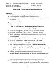 Practical Lab Cartography Geographic Grid Analysis Course Hero