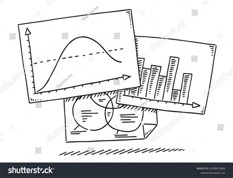 Handdrawn Vector Drawing Sheets Different Graphs Stock Vector Royalty Free