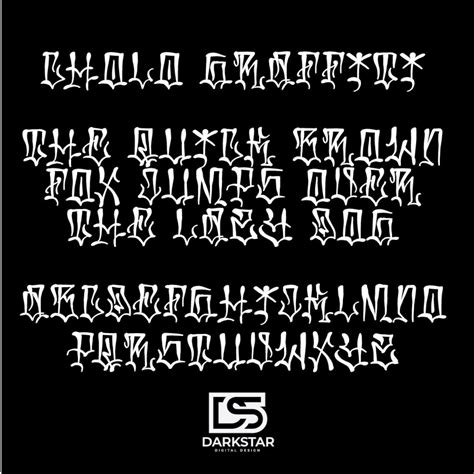 Los Angeles Cholo Graffiti Style Otf Font Hand Drawn Typeface