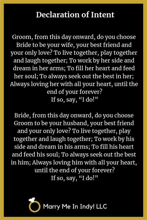 Declaration Of Intent