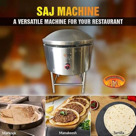Make Different Types Of Bread With Spinning Grillers Saj Machine