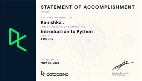 Kanishka On Linkedin Finally I Completed The Most Dynamic Course Introduction To Python And