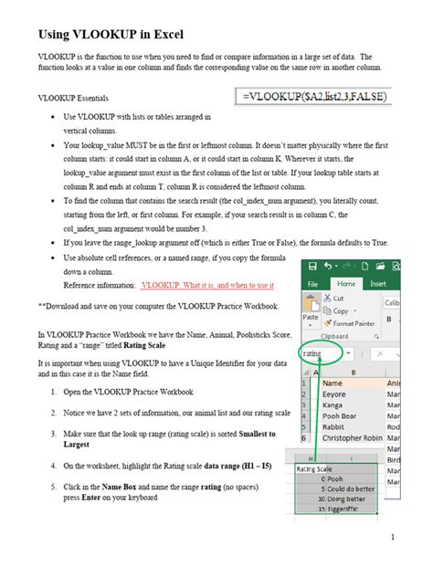 VLOOKUP Practice Instructions (1) | PDF | Computing | Computer Programming