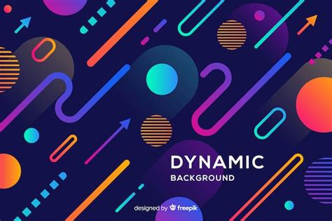 Free Vector Flat Colorful Dynamic Shapes Background