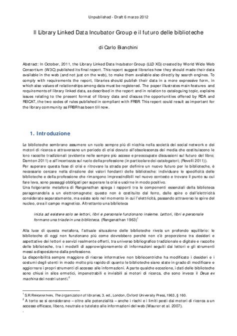 pdf il library linked data incubator group e il futuro delle biblioteche