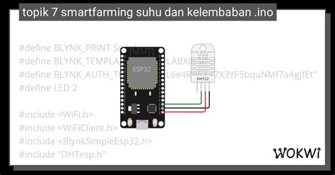 Topik 7 Smartfarming Suhu Dan Kelembaban Ino Wokwi Esp32 Stm32 Arduino Simulator