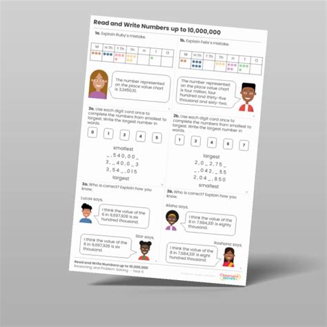 Year 6 Read And Write Numbers Up To 10 000 000 Reasoning And Problem