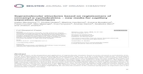 Supramolecular Structures Based On Regioisomers Of Insoluble Double