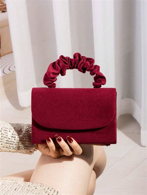 1pc Elegant Corduroy Bucket Bag With Drawstring Design Mini Luxury