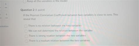 Solved Keep All The Variables In The ModelQuestion Chegg